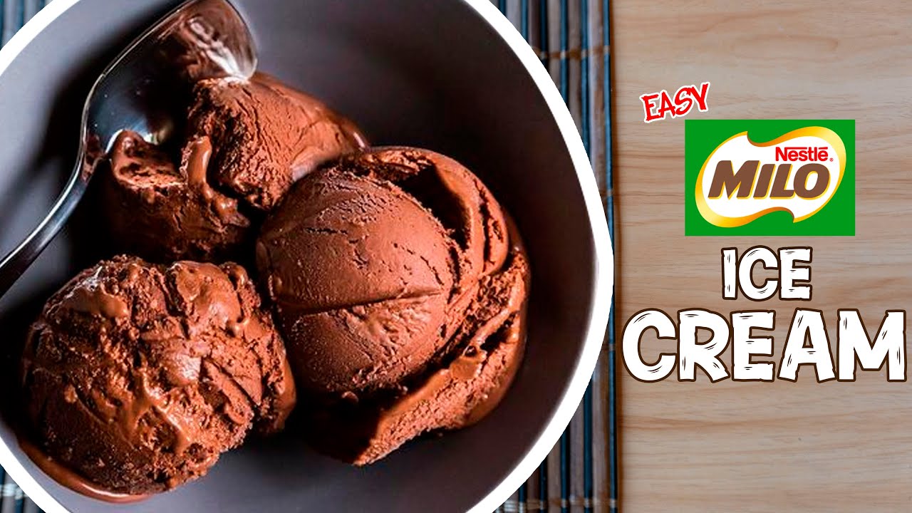 VERY EASY MILO ICE CREAM RECIPE - YouTube