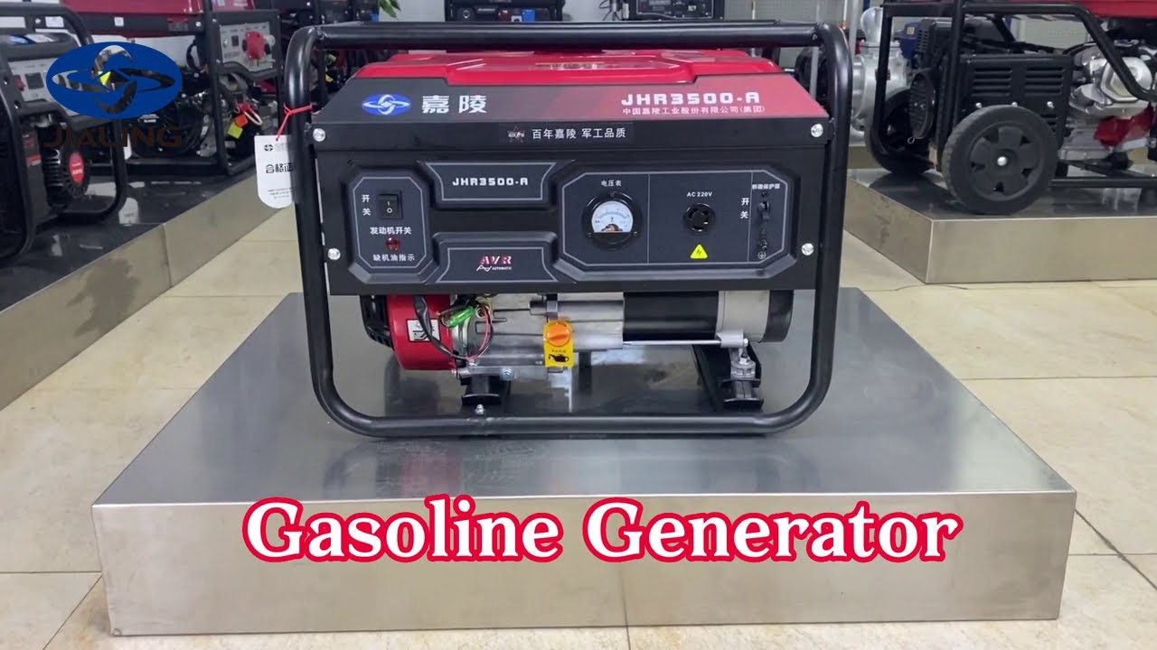 A close-up video of a gasoline generator set - YouTube