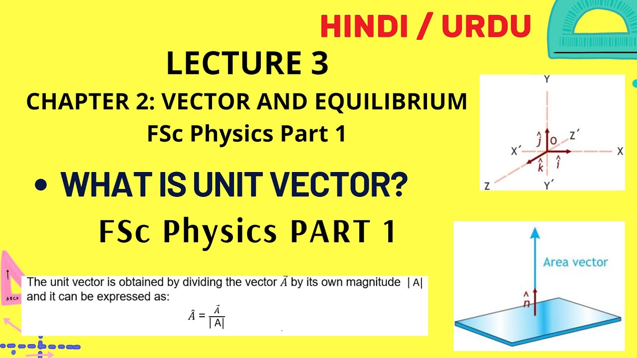 Lecture 3 | Unit vector | Example | FSc Physics Part 1 | for all boards ...