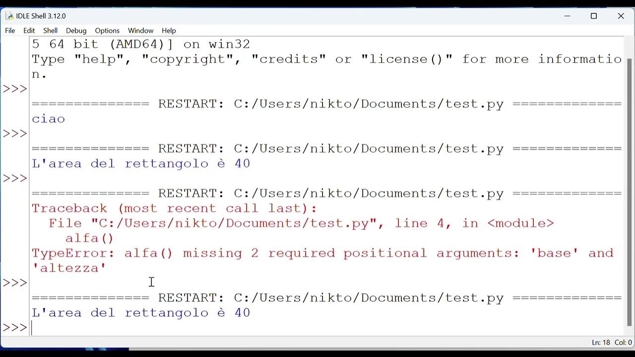 #32 - Python - Funzioni def() con parametri e istruzione RETURN - YouTube