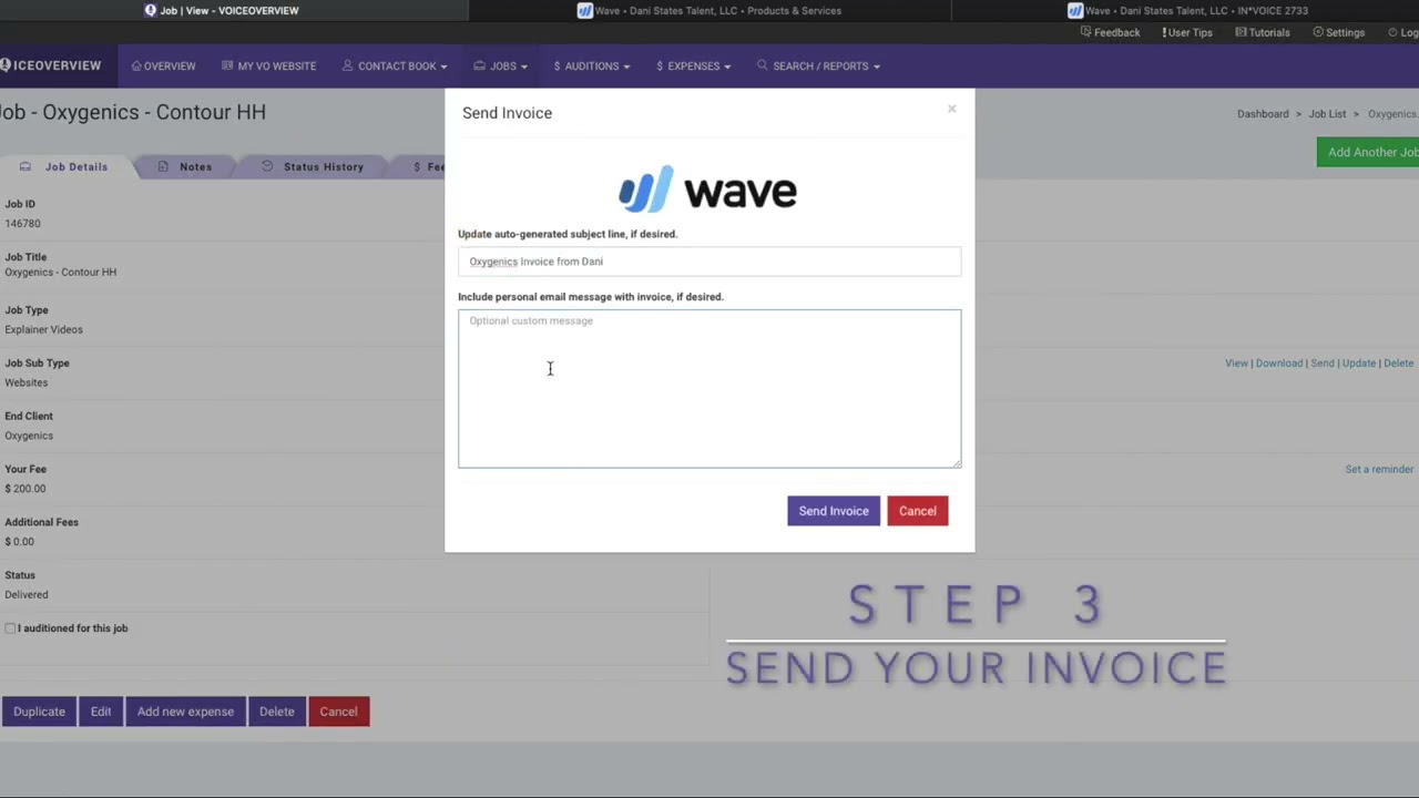 Creating and Sending Waveapps Invoices Through VOICEOVERVIEW - YouTube
