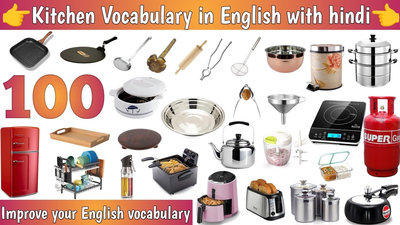 100 kitchen vocabulary in English | kitchen Vocabulary words with ...