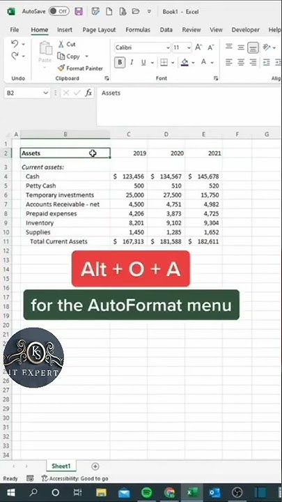 #shorts Excel Sheets Formatting | How to format spreadsheet in Excel - YouTube