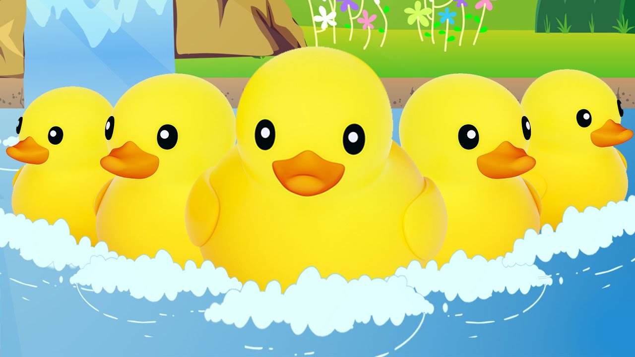Five Little Ducks + More Nursery Rhymes & Kids Songs - RoboGenie - YouTube