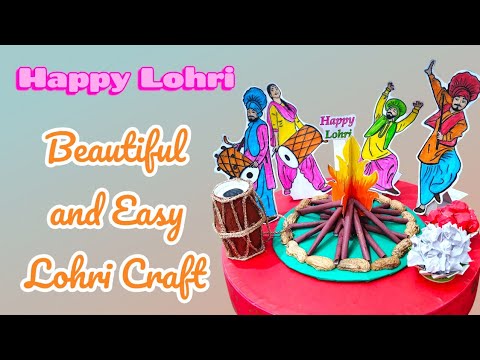 Lohri craft ideas for kids | 3d model of lohri celebration |Diy fire ...