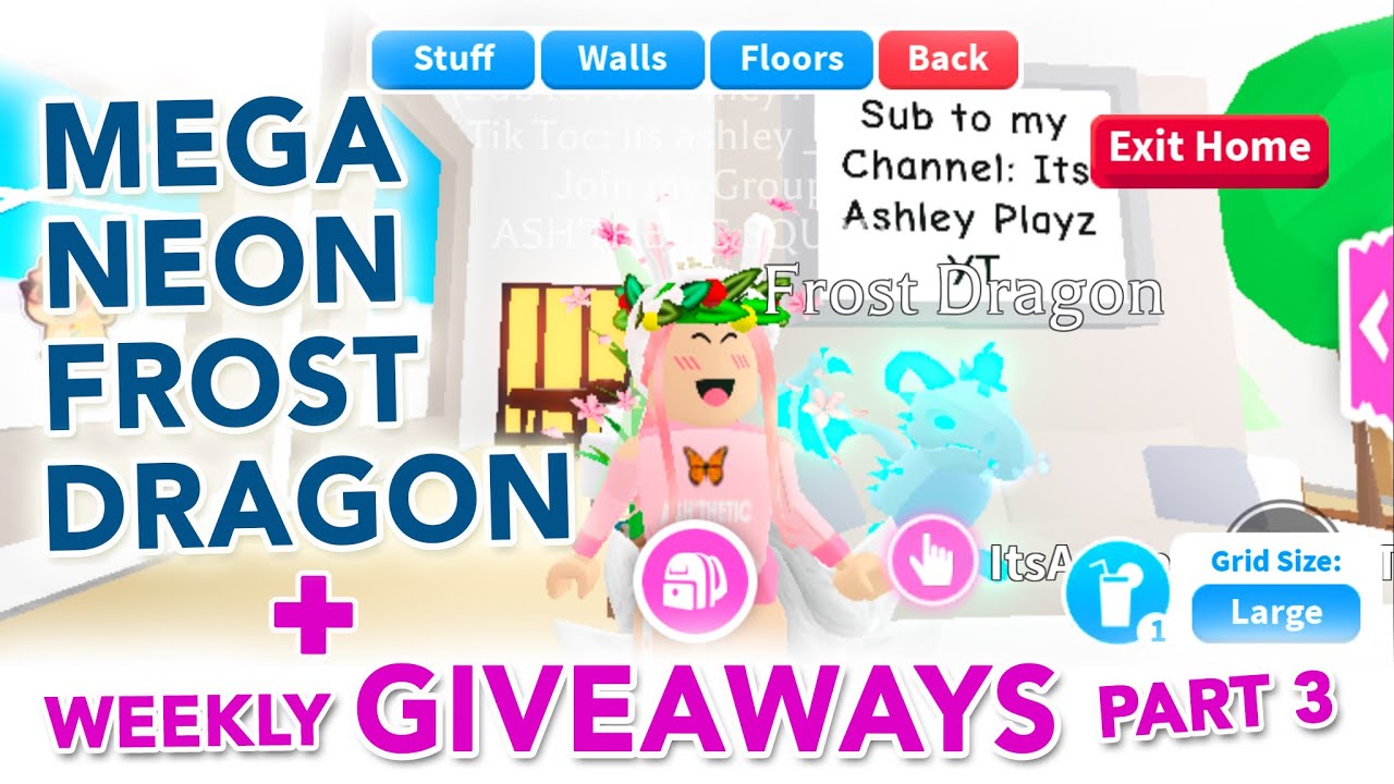 Making a MEGA FROST DRAGON in Adopt Me // WEEKLY GIVEAWAY Part3 ...