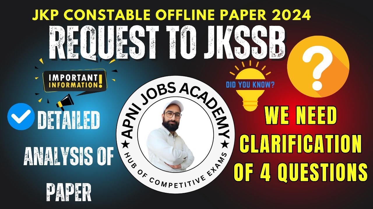 JKP CONSTABLE PAPER ANALYSIS || BY SYEDZADA SIR || HUMBLE REQUEST ...