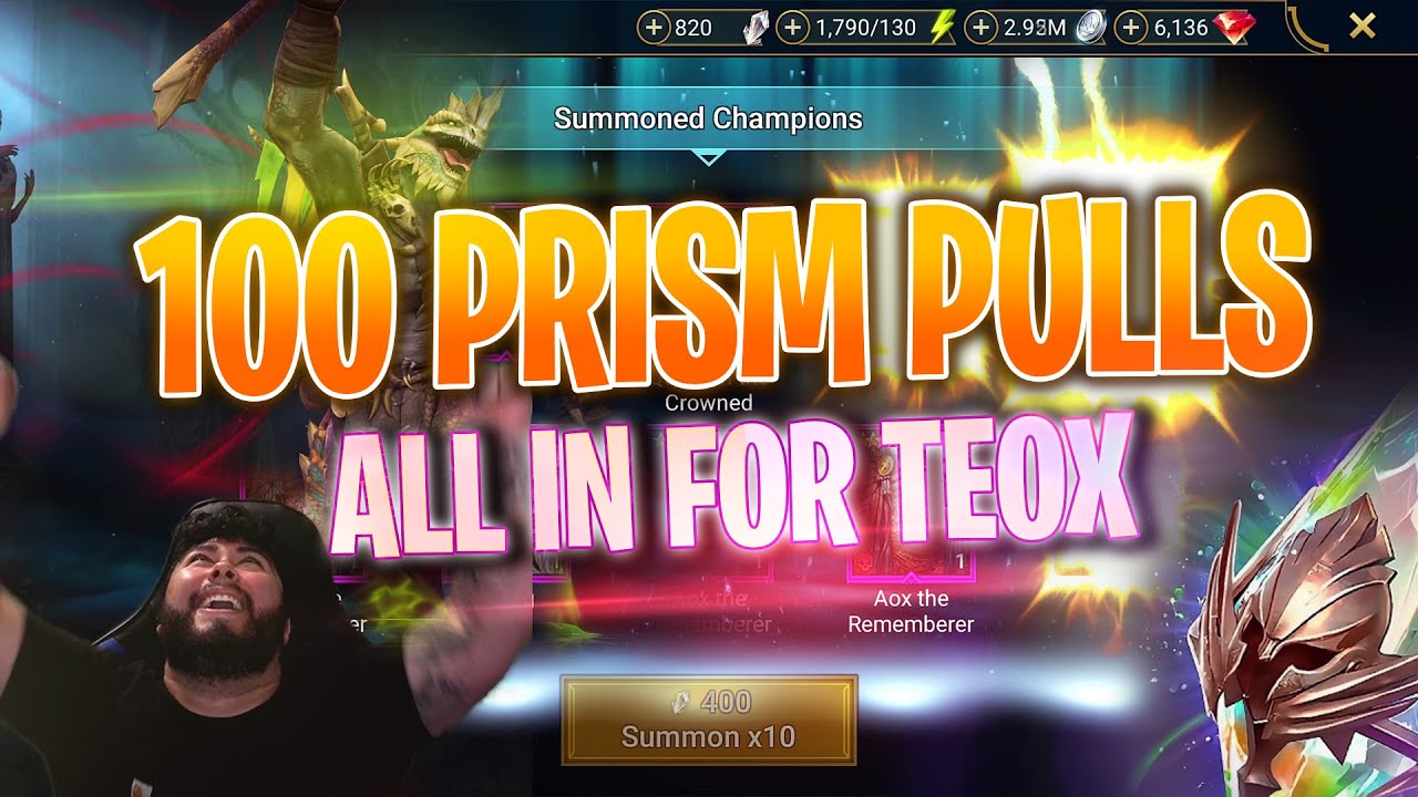 Going Bankrupt For Teox! Now My Biggest Prism Video 100+ Summons | Raid ...