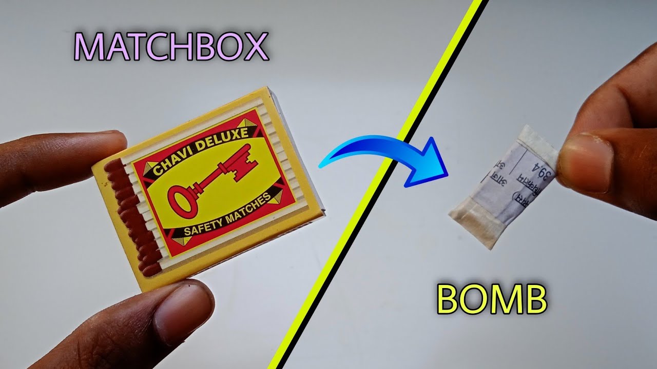 How to make mini Bomb Using Matchbox || Machis se pataka Banana || How ...