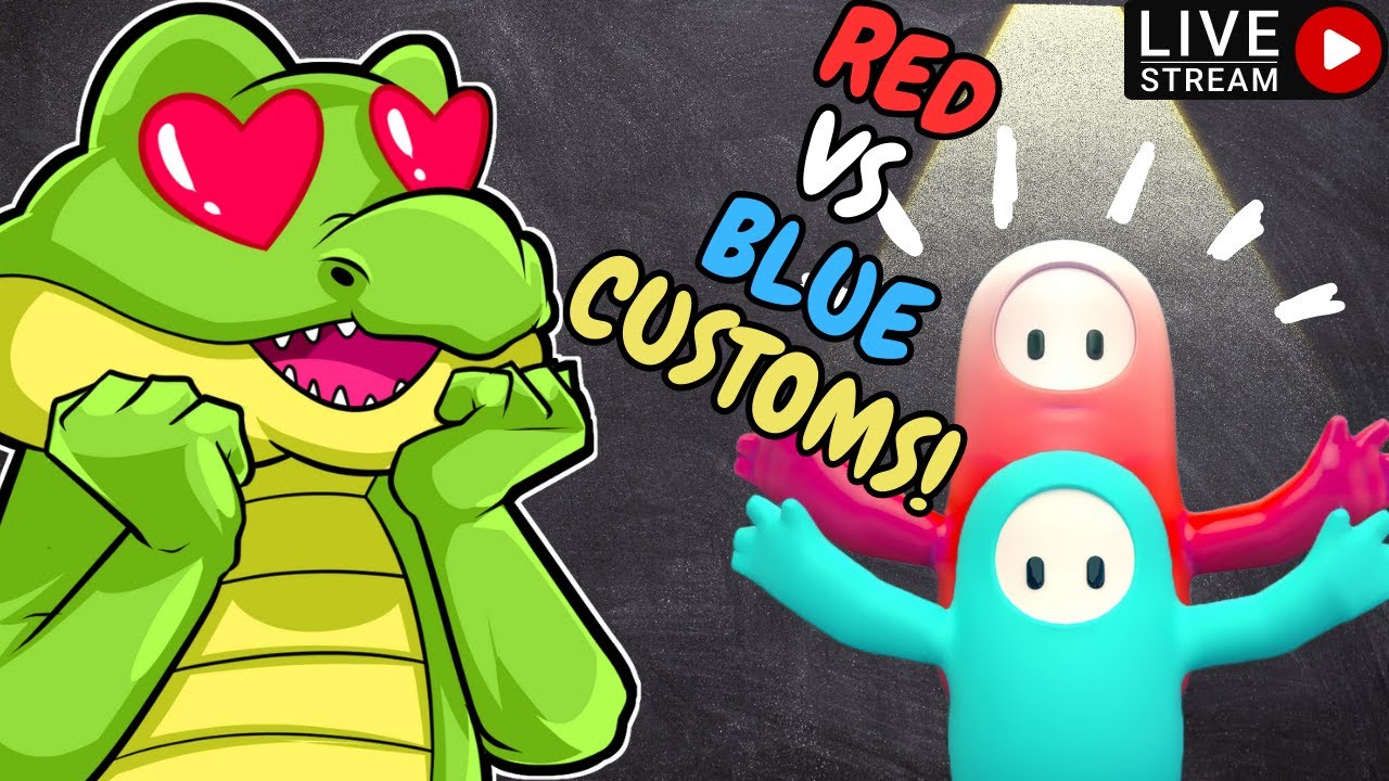 LIVE | Fall Guys Red vs Blue Custom games with viewers!!! - YouTube