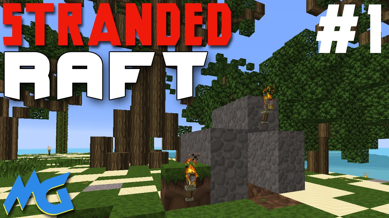 THERE'S SOMETHING IN THE WATER!!! - MINECRAFT: Stranded Raft - Ep. 1 ...