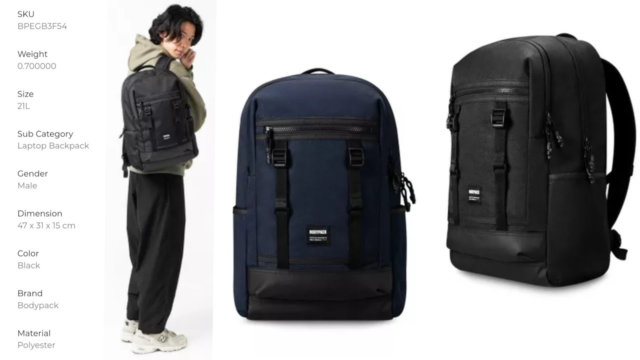 NEW BODYPACK DEXTER PRO LAPTOP 15" BACKPACK 21L || 920002068 || TAS ...