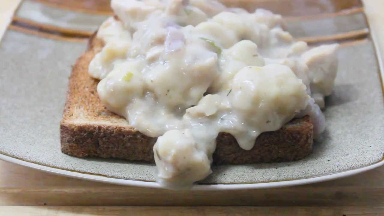 How to make an open-faced chicken sandwich - YouTube