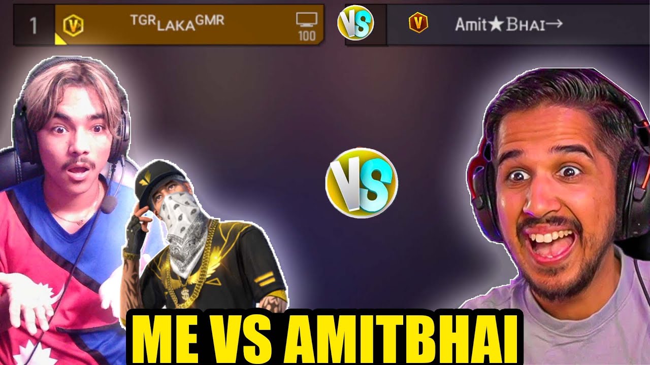 Amit Bhai vs Laka Gamer😱 Amit bhai boggest fan challenge me for 1 vs 1 ...