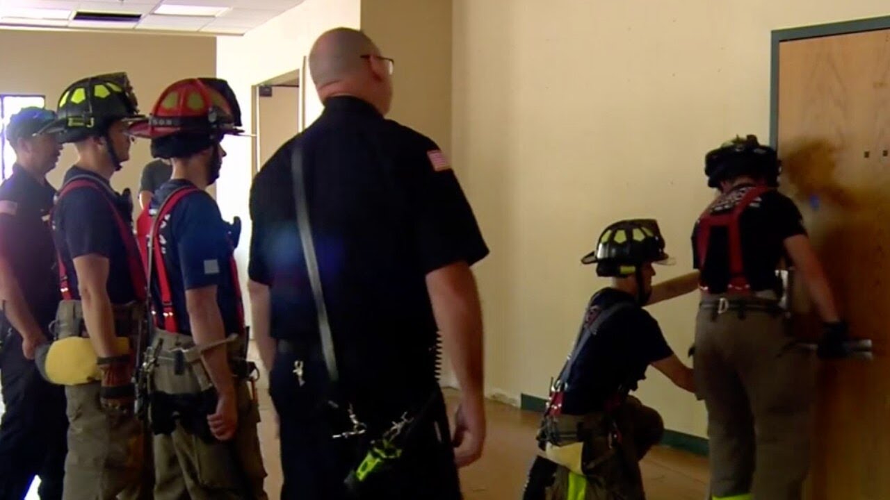 Branson Fire & Rescue demo walls for new business, training - YouTube