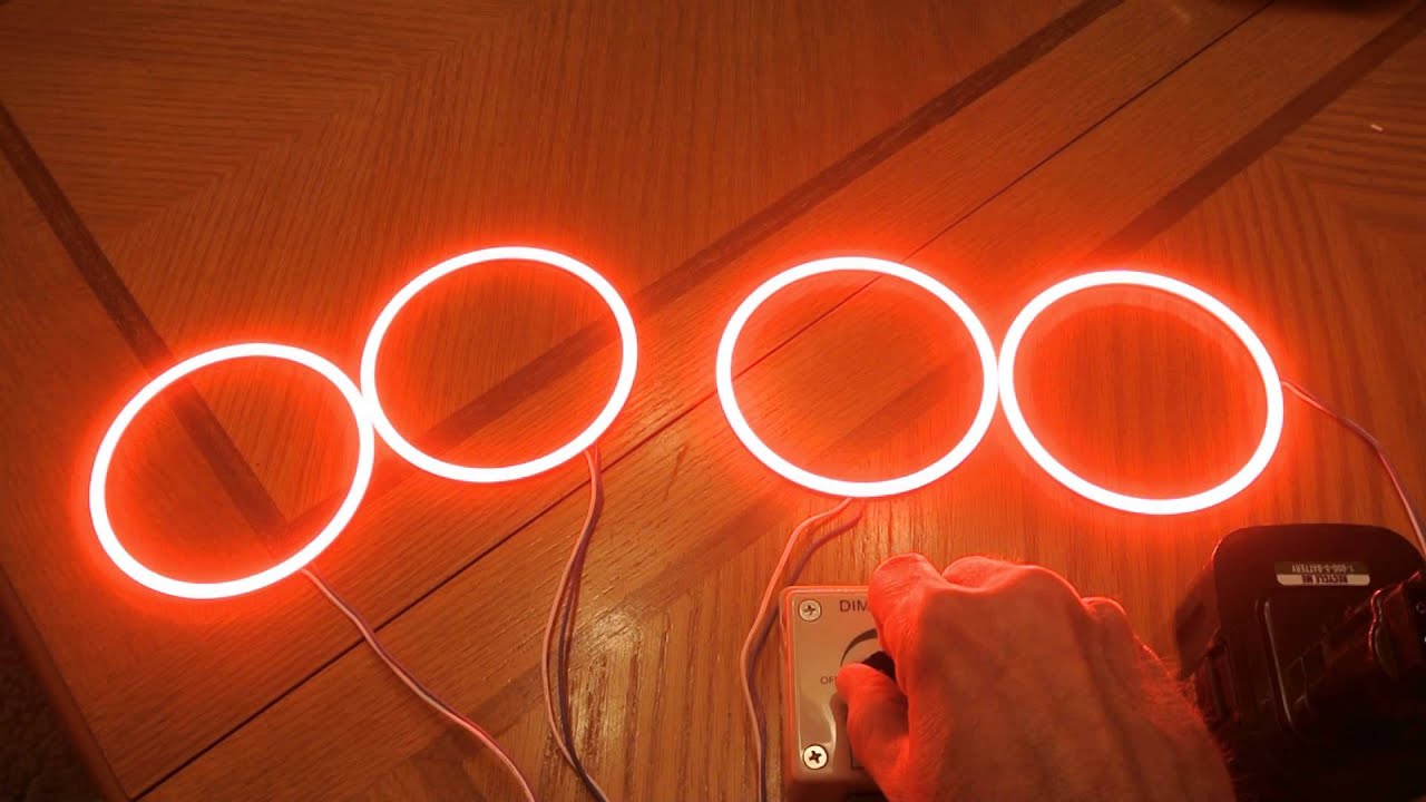 COB LED Rings with PWM Controller - YouTube