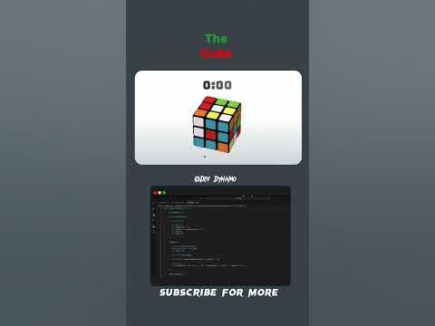 Rubic Cube In HTMl CSS and JS .#html #css #javascript #webdevelopment # ...