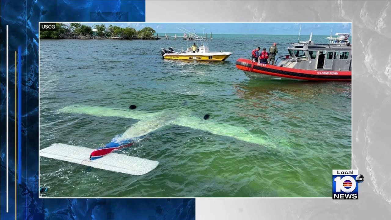 2 pulled from water after Florida Keys plane crash - YouTube