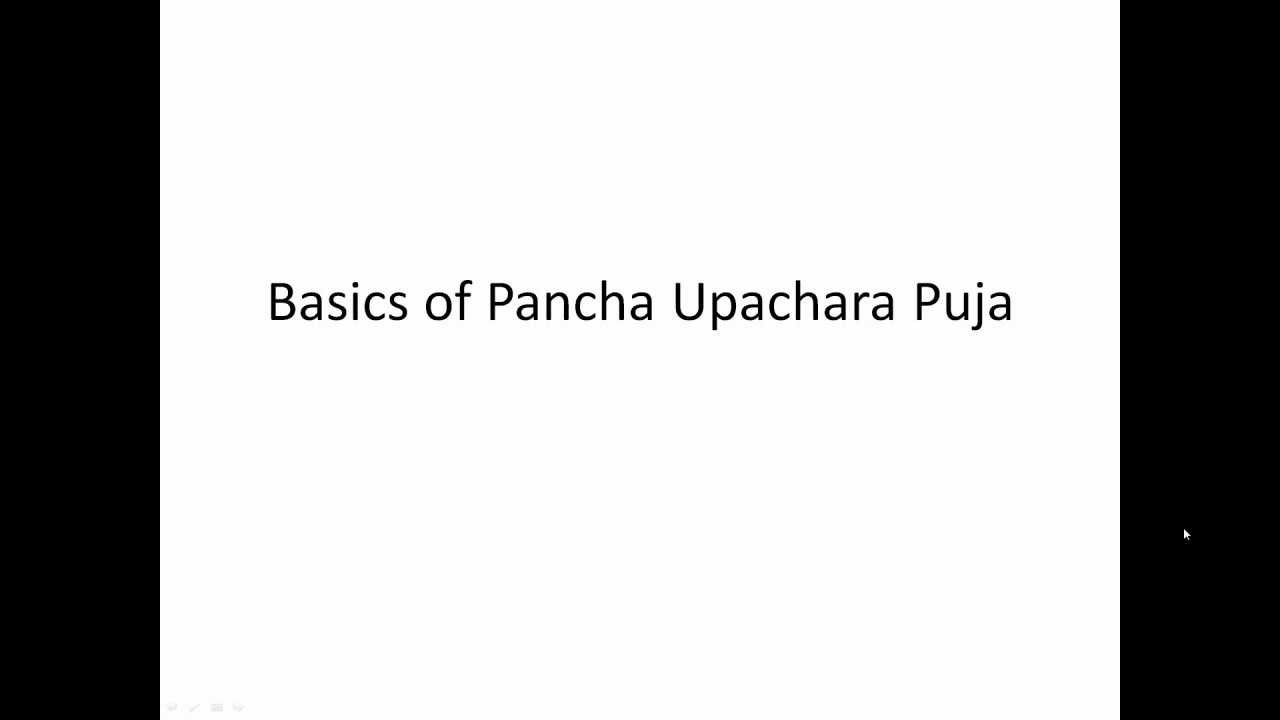Basics of Pancha Upachara Puja - YouTube