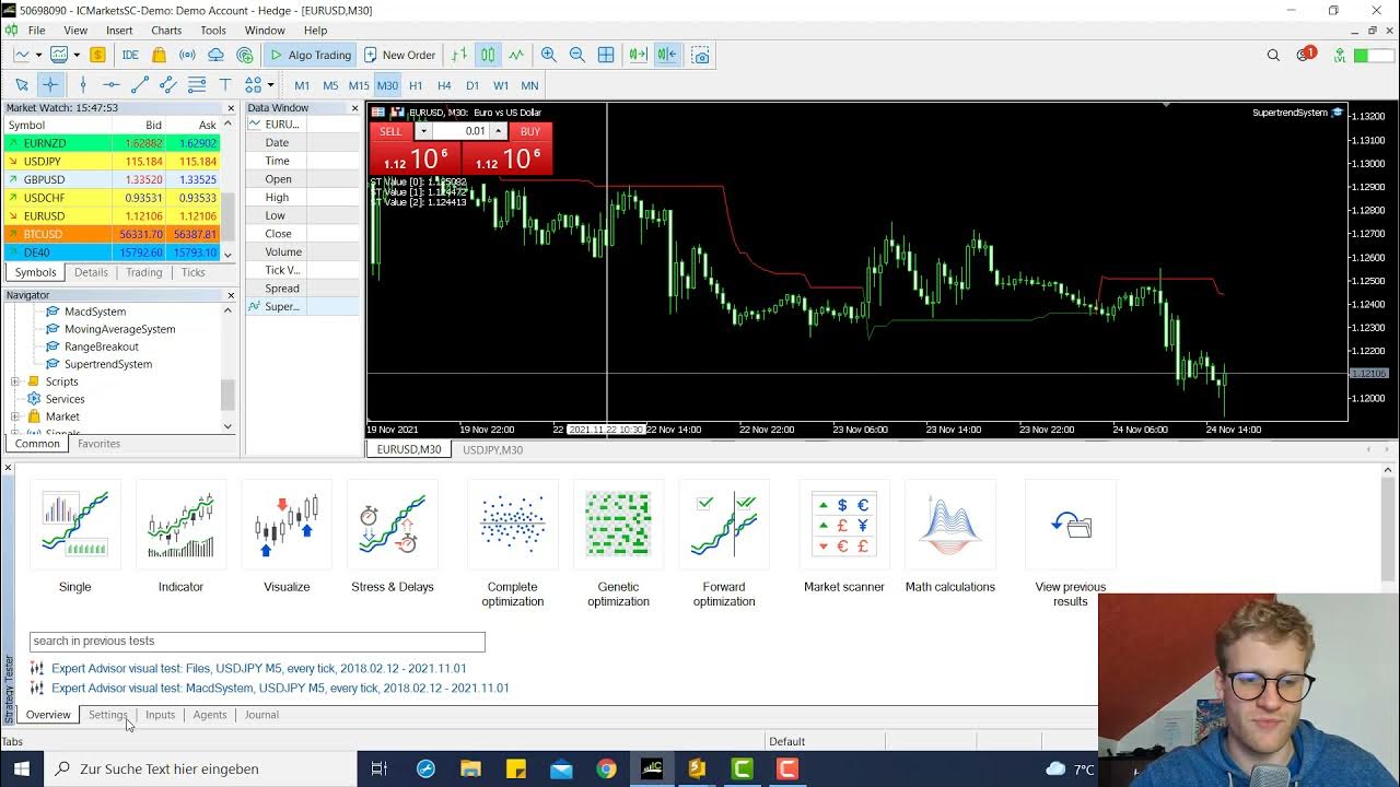 MT5 Supertrend Strategie Programming Tutorial - Part 2 - If Statement and Trading Signals - YouTube