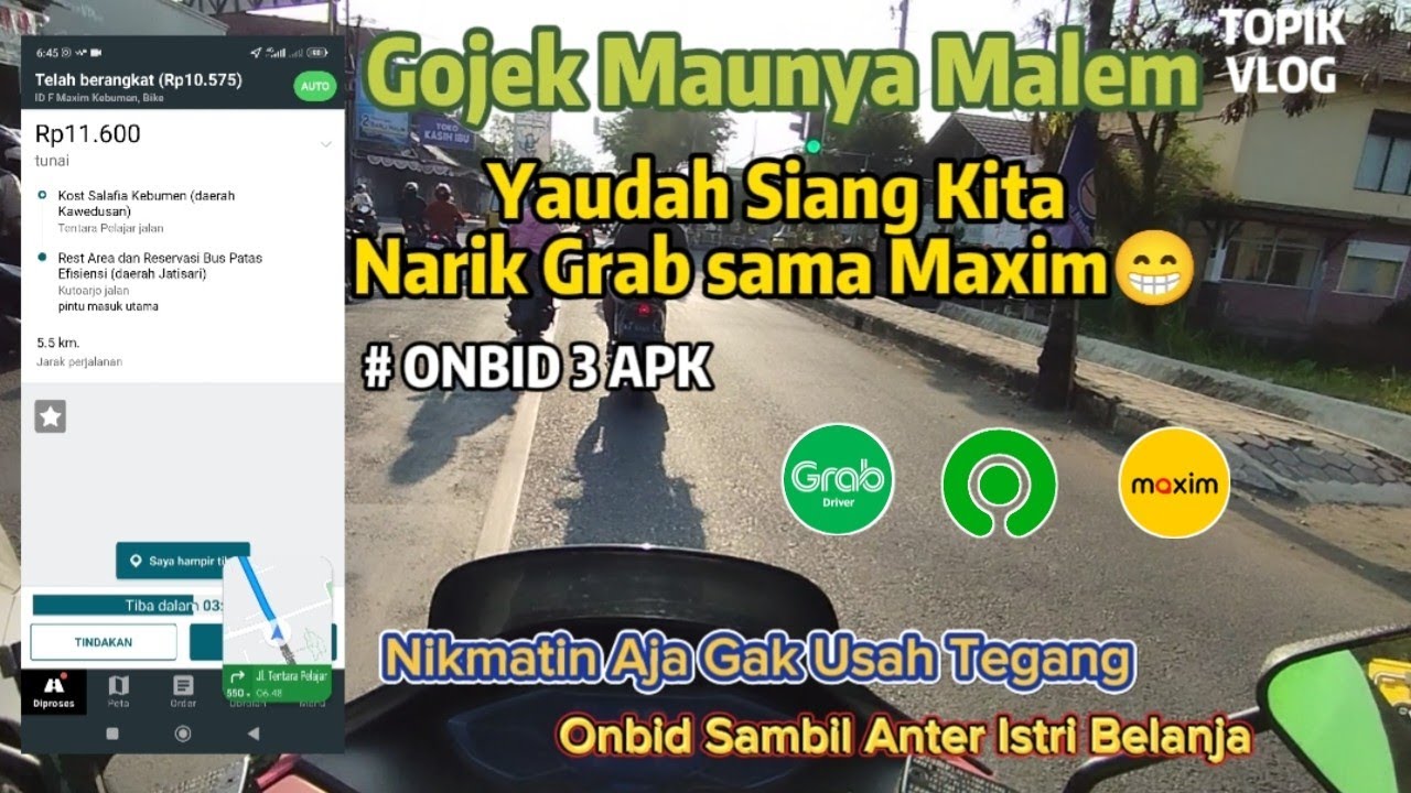 ONBID 3 APLIKASI • Gojek • Grab • Maxim - YouTube