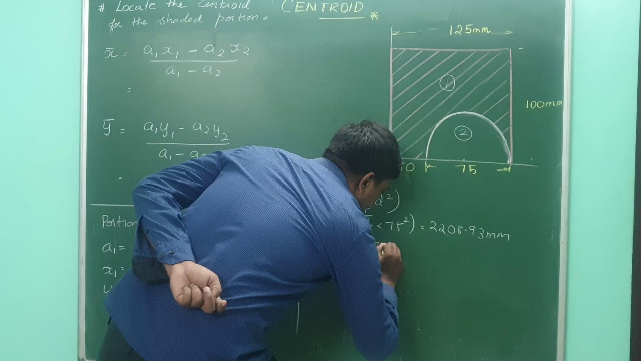 Engineering Mechanics - Centroid basic problem. - YouTube
