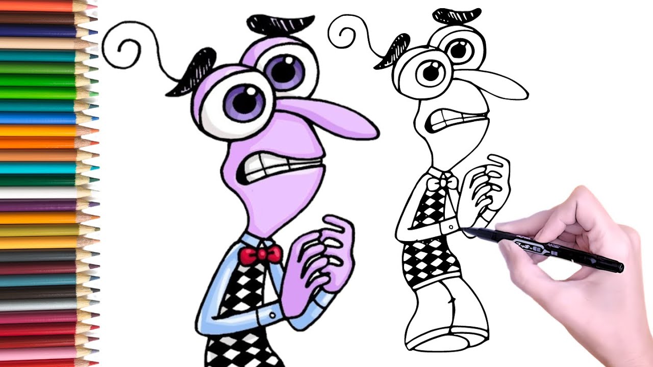💜 CÓMO DIBUJAR EL MIEDO / TEMOR DE INTENSAMENTE 2 (FÁCIL - PASO A PASO ...
