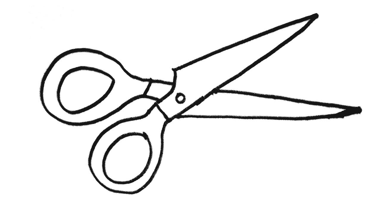 How to Draw Scissors for Kids Easy - YouTube