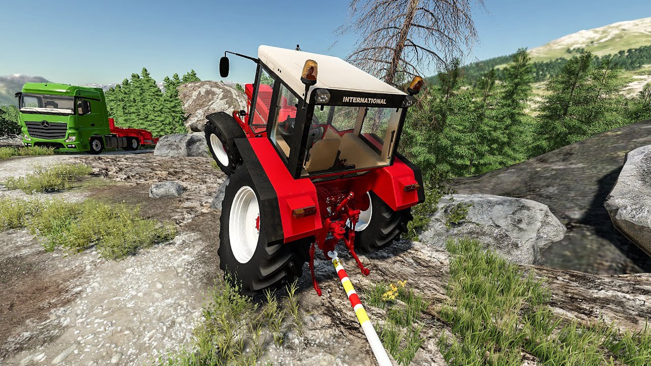 Broken wheel on tractor - Tow bar needed in extreme road | Farming ...