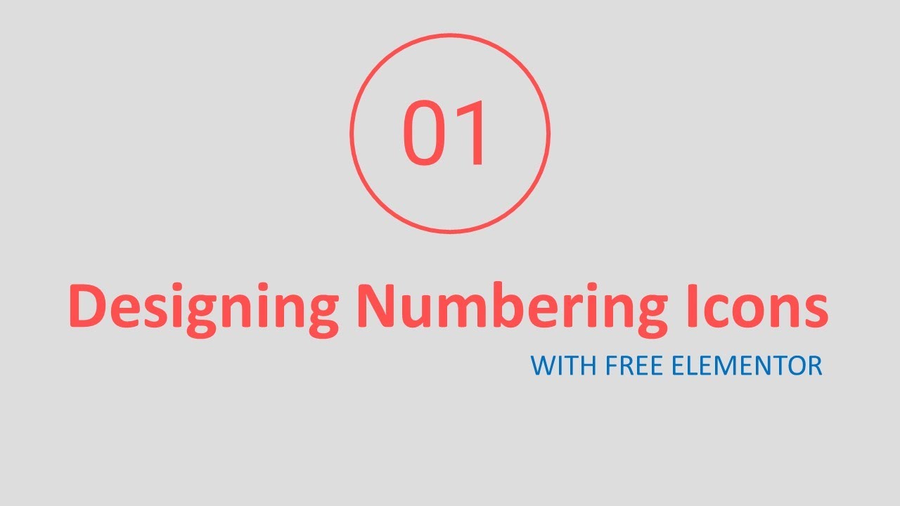 How to design Numbering Icons | Elementor Tricks - YouTube