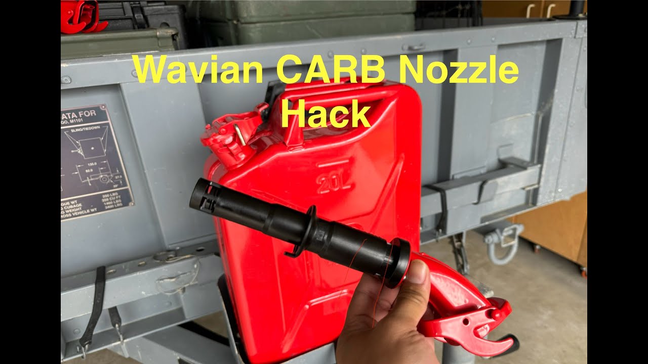 Wavian Jerry Can CARB Nozzle Hack - YouTube