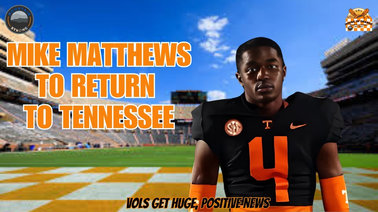 Mike Matthews to Return to Tennessee | Tennessee Vols Football - YouTube