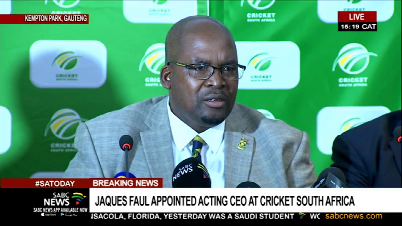 Cricket South Africa selects Jacques Faul as acting new CEO - YouTube
