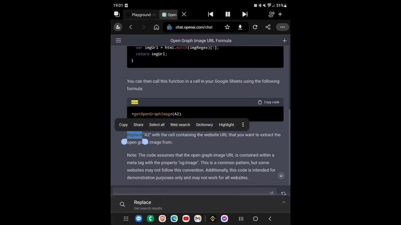 Using ChatGPT 🤖 to create formulas for Google sheets - YouTube