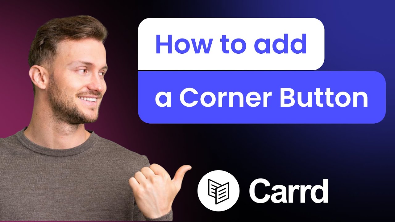 How to add a Corner Button to Carrd - YouTube