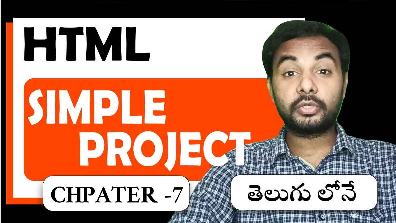 తెలుగు | HTML Crash Course For Absolute Beginners | Simple Project ...