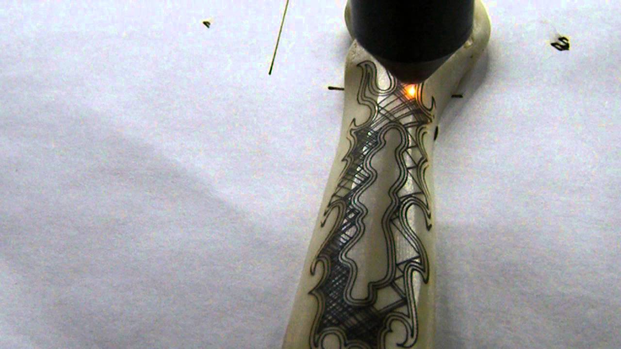 Laser engraving deer bones.AVI - YouTube