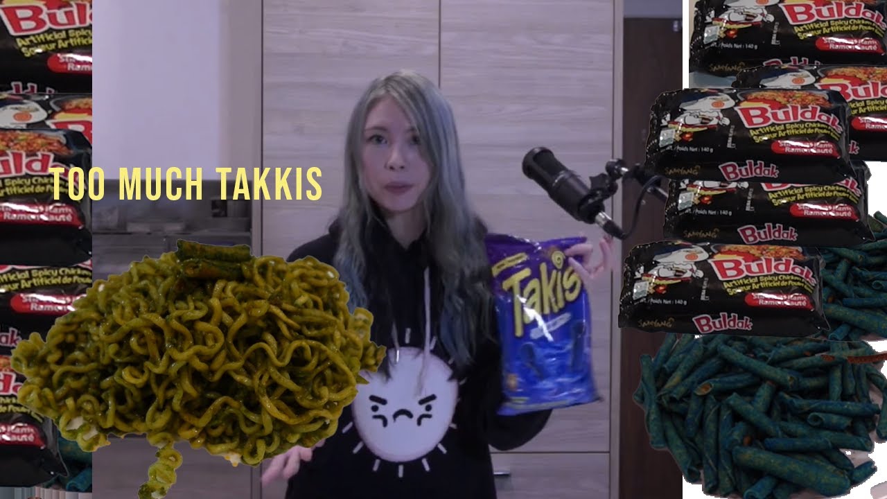 Eating blue Takis spicy noodles with Caleb mukbang - YouTube
