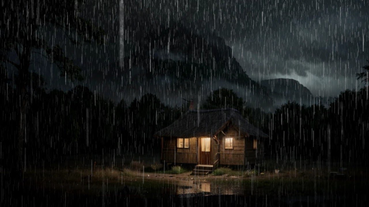 Relax and Sleep with Rain Sounds – Thunderstorm at Night in Forest ...
