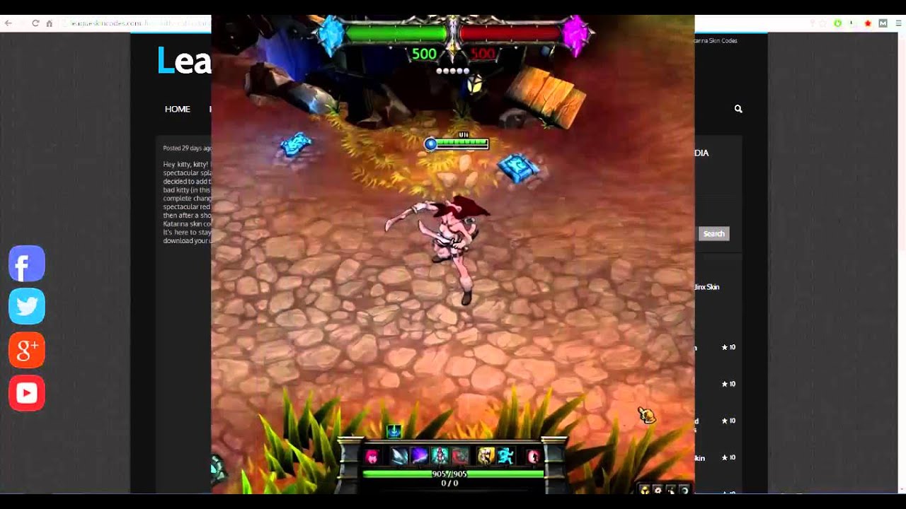 Free Kitty Cat Katarina skin codes - YouTube
