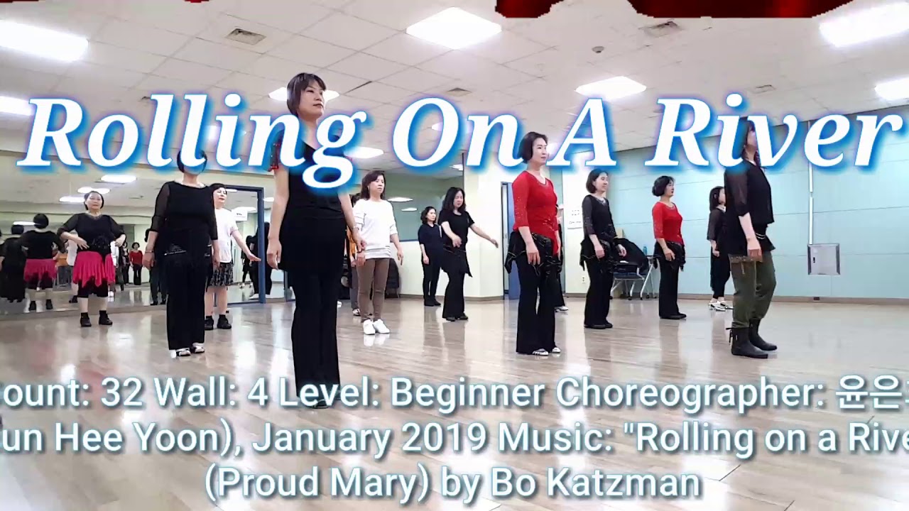 Rolling on a River Line Dance - YouTube