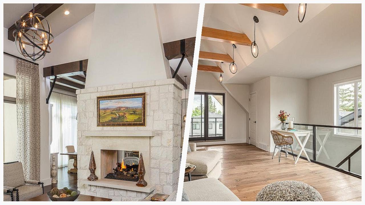 75 Farmhouse Beige Family Room Design Ideas You'll Love - YouTube