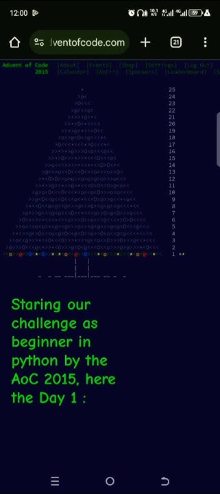 Challenge of Aoc 2015, Day 1 #animation #programming #coding #python #adventofcode - YouTube