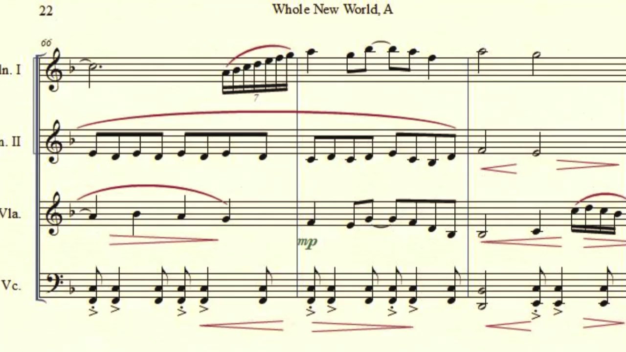 A Whole New World for String Quartet - YouTube