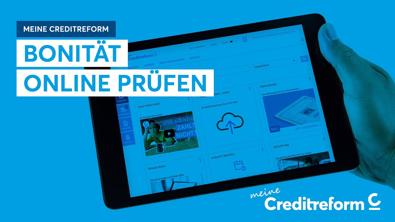 Bonität online prüfen mit Meine Creditreform - YouTube