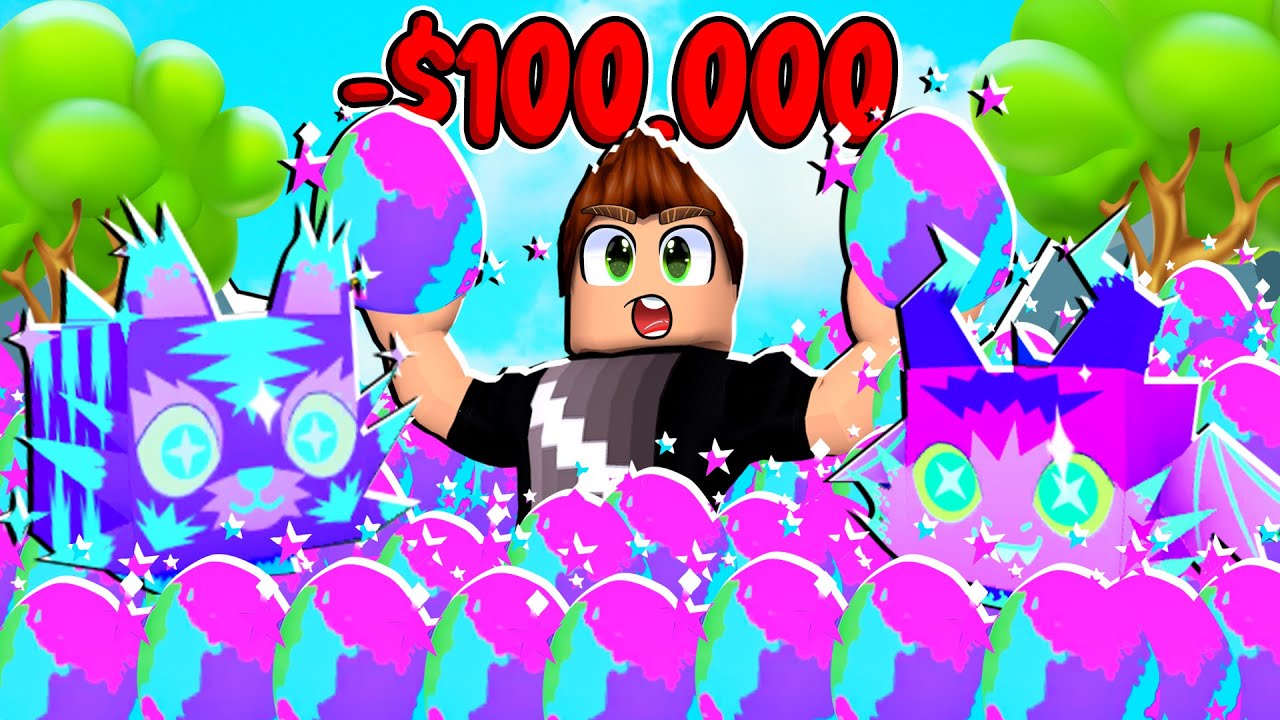 OTWORZYŁEM 100 NOWYCH JAJEK 🥚 za 32 000 ROBUX 🤑 w PET SIMULATOR X - YouTube