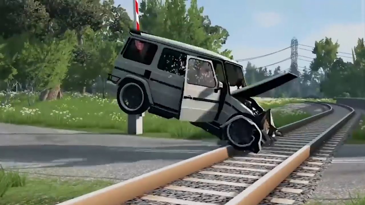 Cars vs Train Accident ️BeamNg Drive - YouTube
