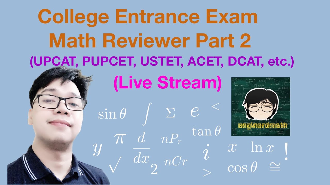 College Entrance Exam Math Review Part 2 (Live Stream) - YouTube