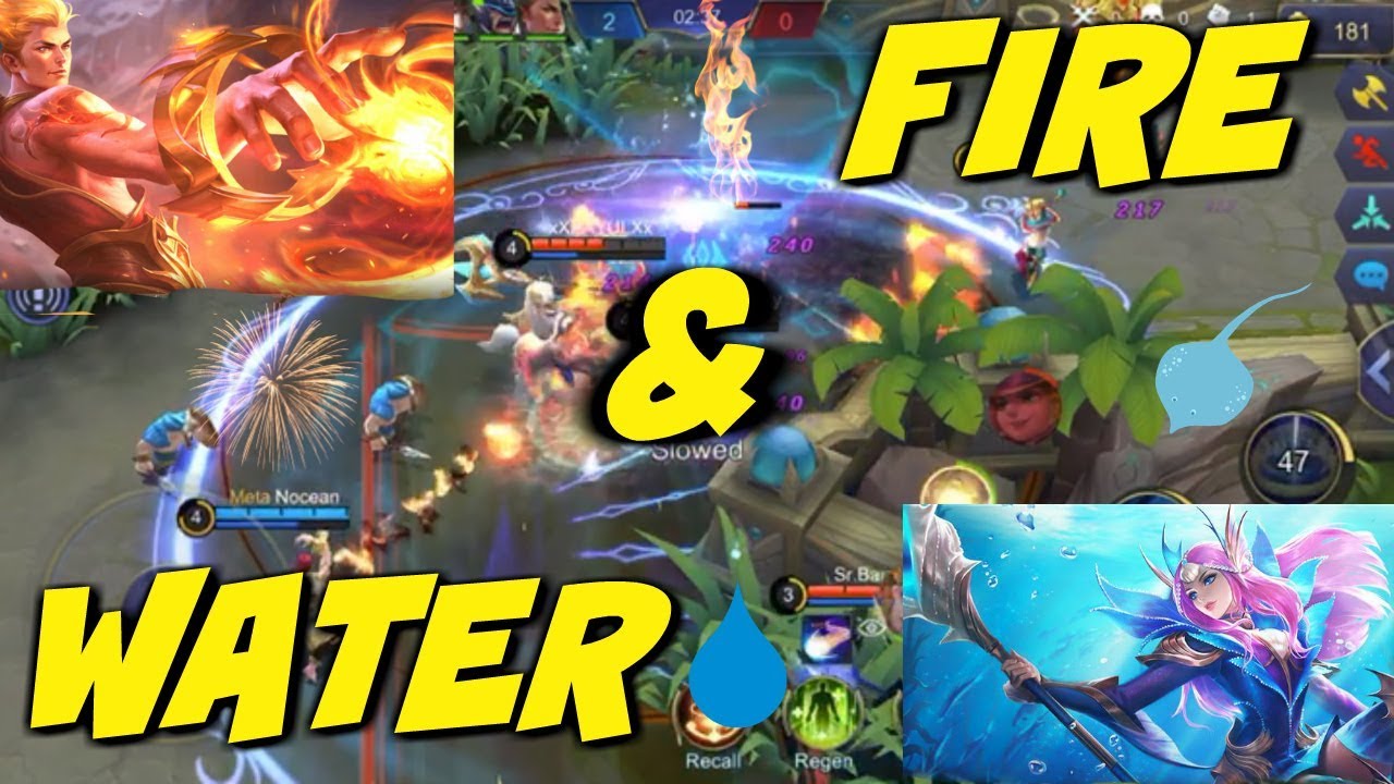 FIRE & WATER COMBO feat. my friend lol - YouTube