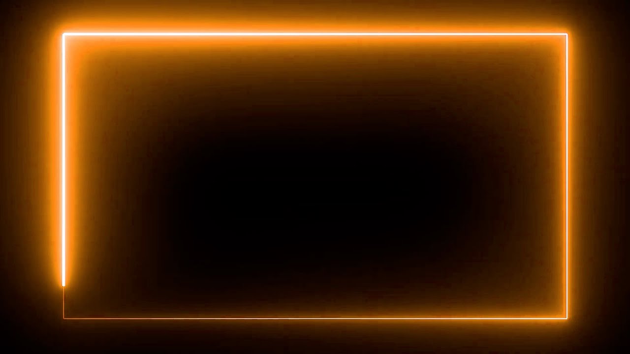HD Orange Colour Neon lights rectangle frame animated background - YouTube